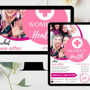 Women Health FLYER CANVA| A4 Flyer Template |health Poster| Editable ...