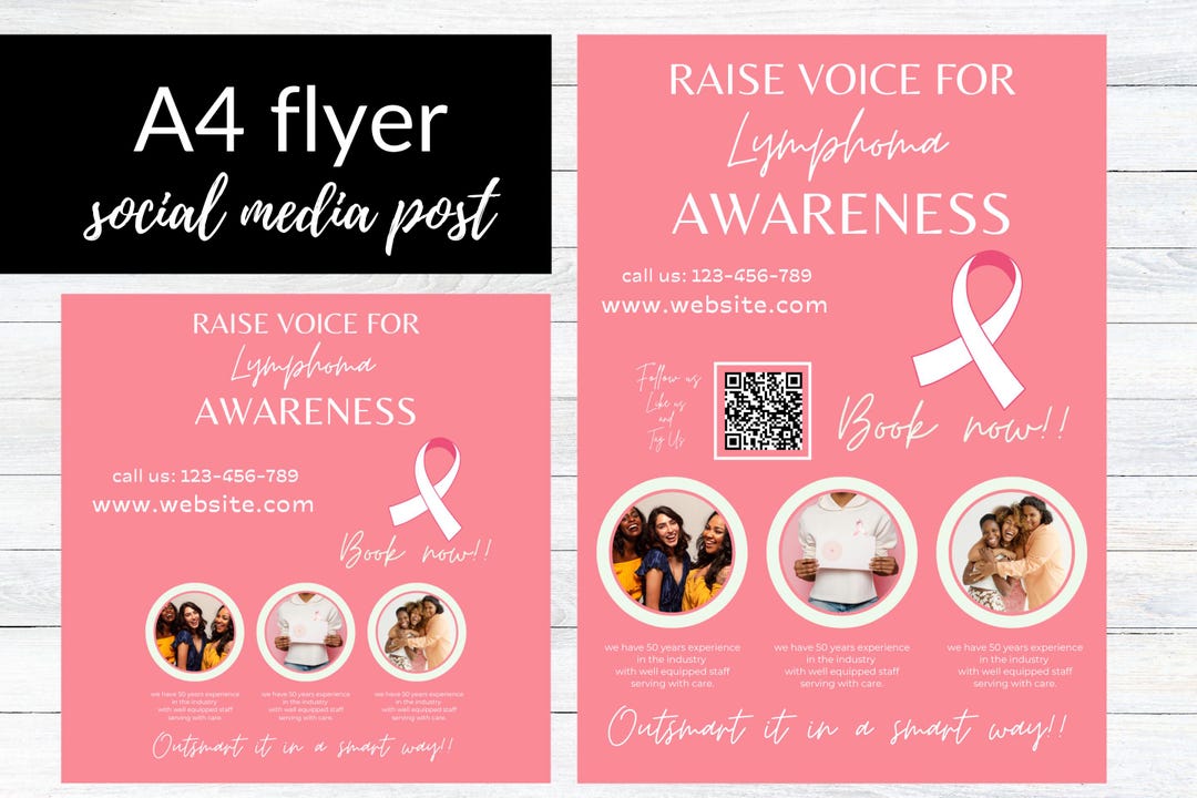 Editable Lymphoma FLYER CANVA| A4 Flyer| Social Media Post| Health ...