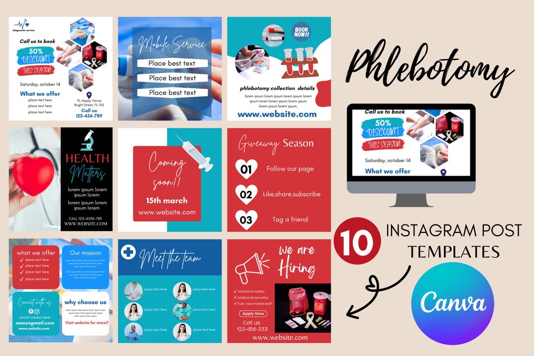 Phlebotomy FLYER Canva|social Media Flyer|instagram Post | Web Banner ...