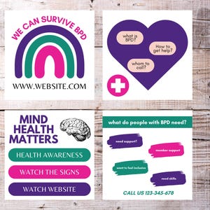 BPD Health FLYER Canva Social Media Flyerbipolar Disorder Instagram ...