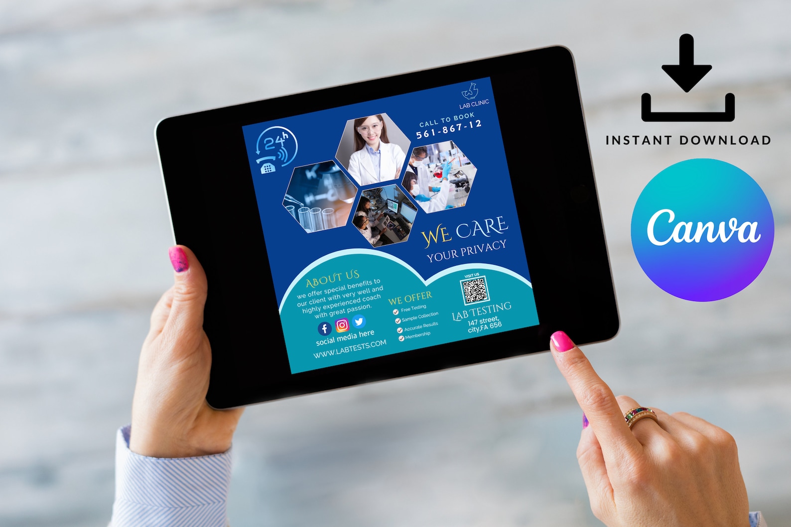 Lab Testing FLYER CANVA| A4 Flyer| Instagram Banner| Health| Coach ...