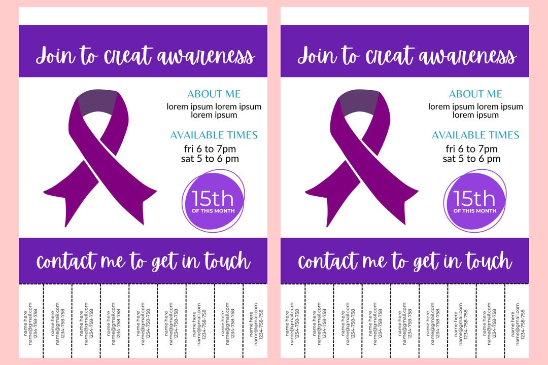 Purple Health FLYER CANVA| A4 Flyer Template |health Poster|editable ...