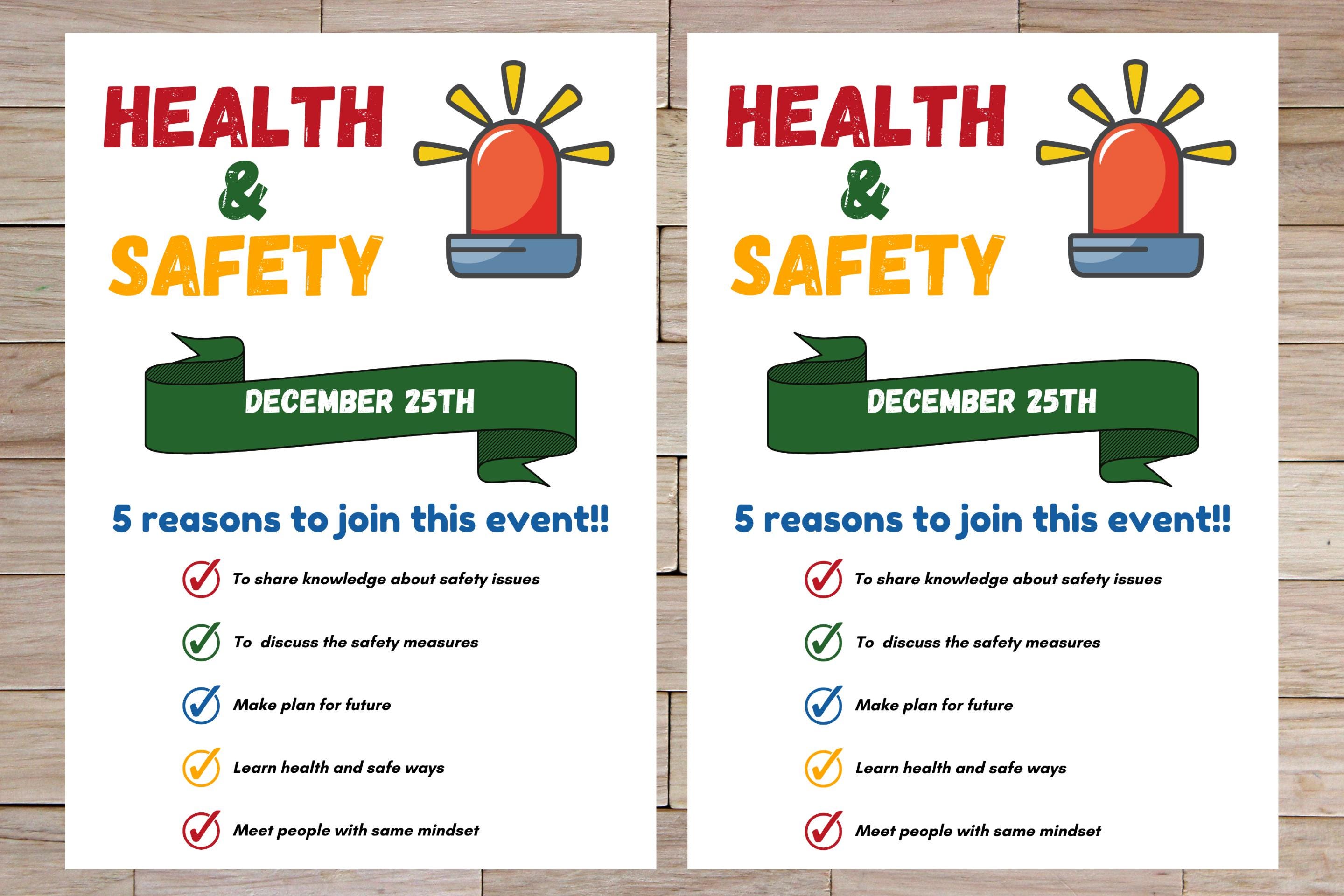 Health Safety FLYER CANVA A4 Flyer Template health Poster Editable ...