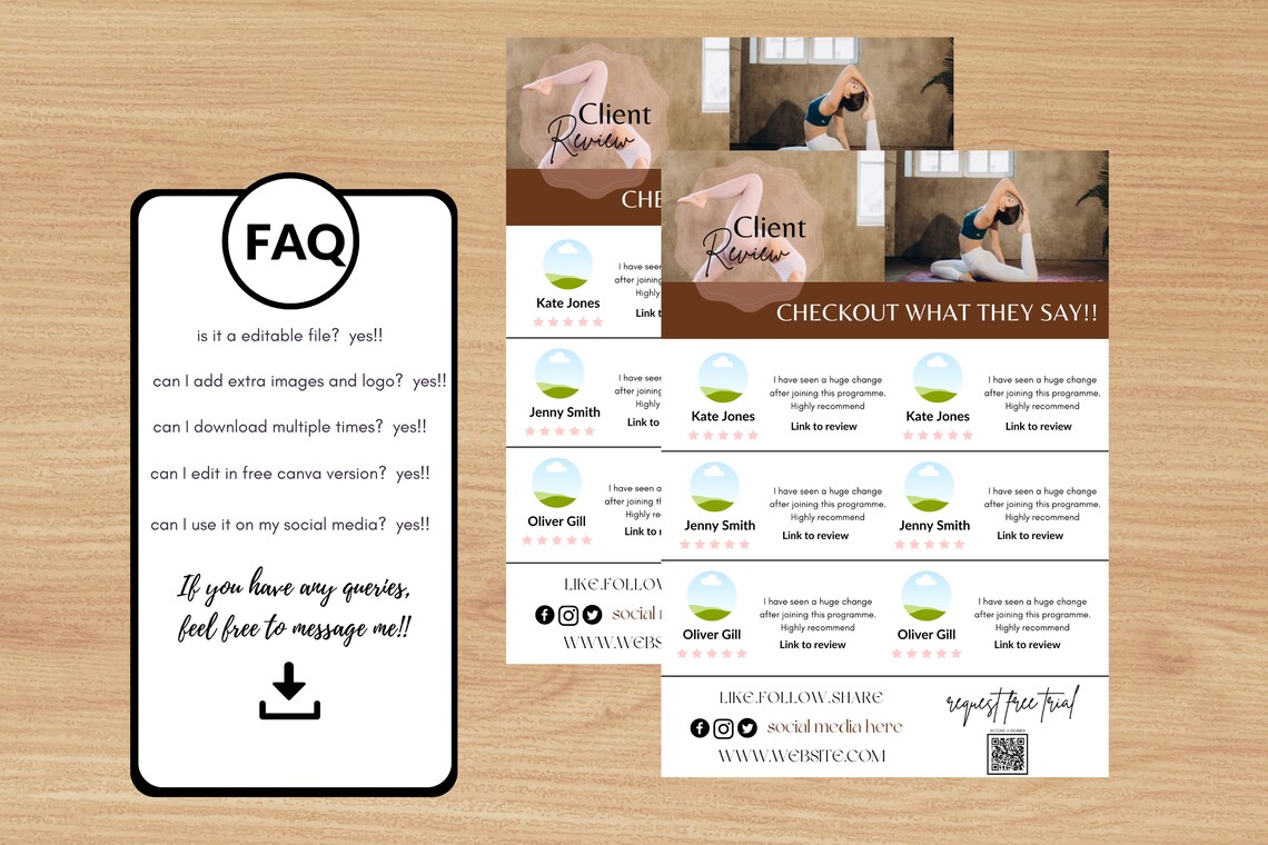 Health Testimonial FLYER CANVA A4 Flyer Template health Poster Editable ...