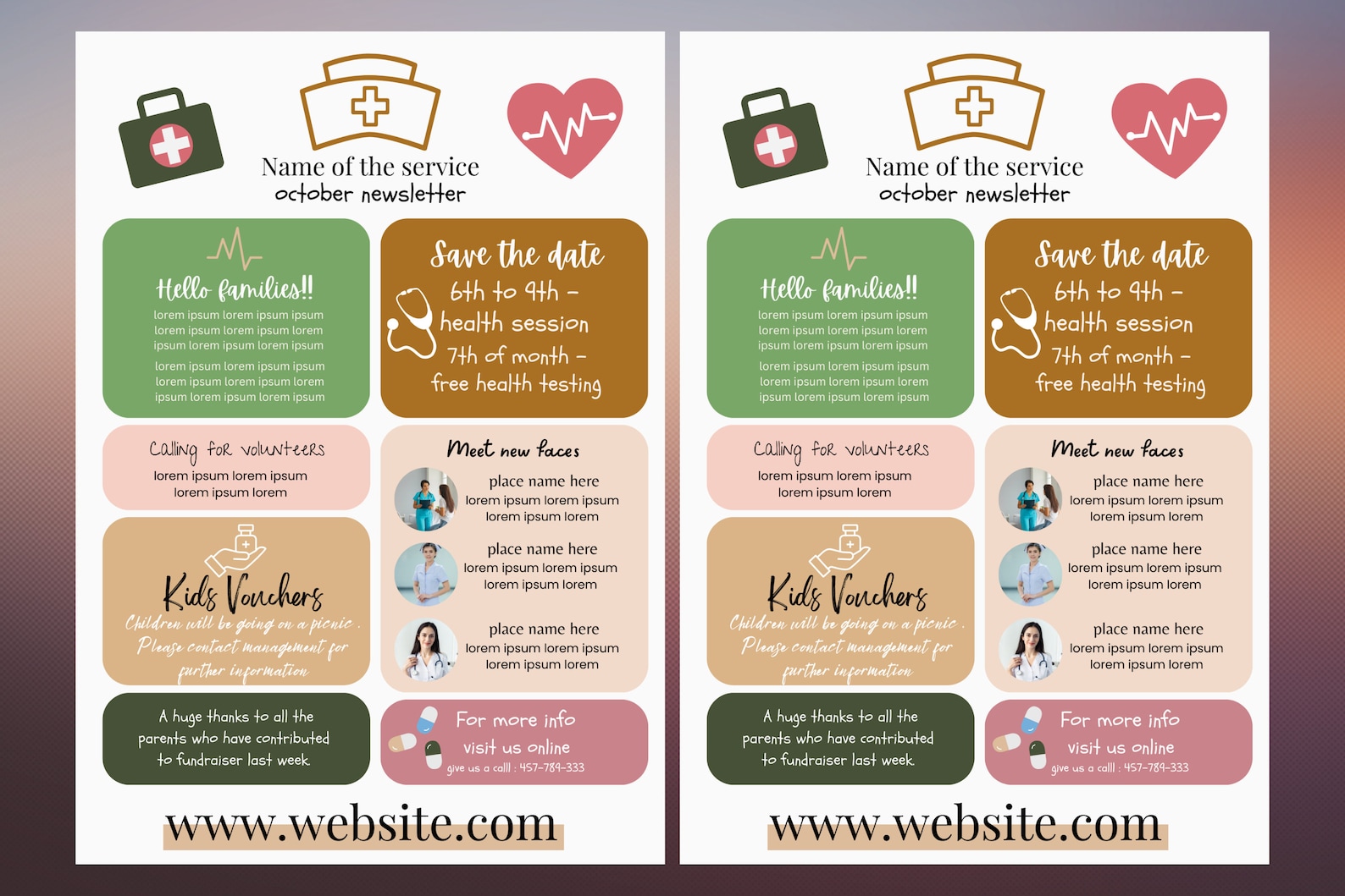 Health Newsletter Flyer CANVA|A4 Flyer Template |health Poster|editable ...