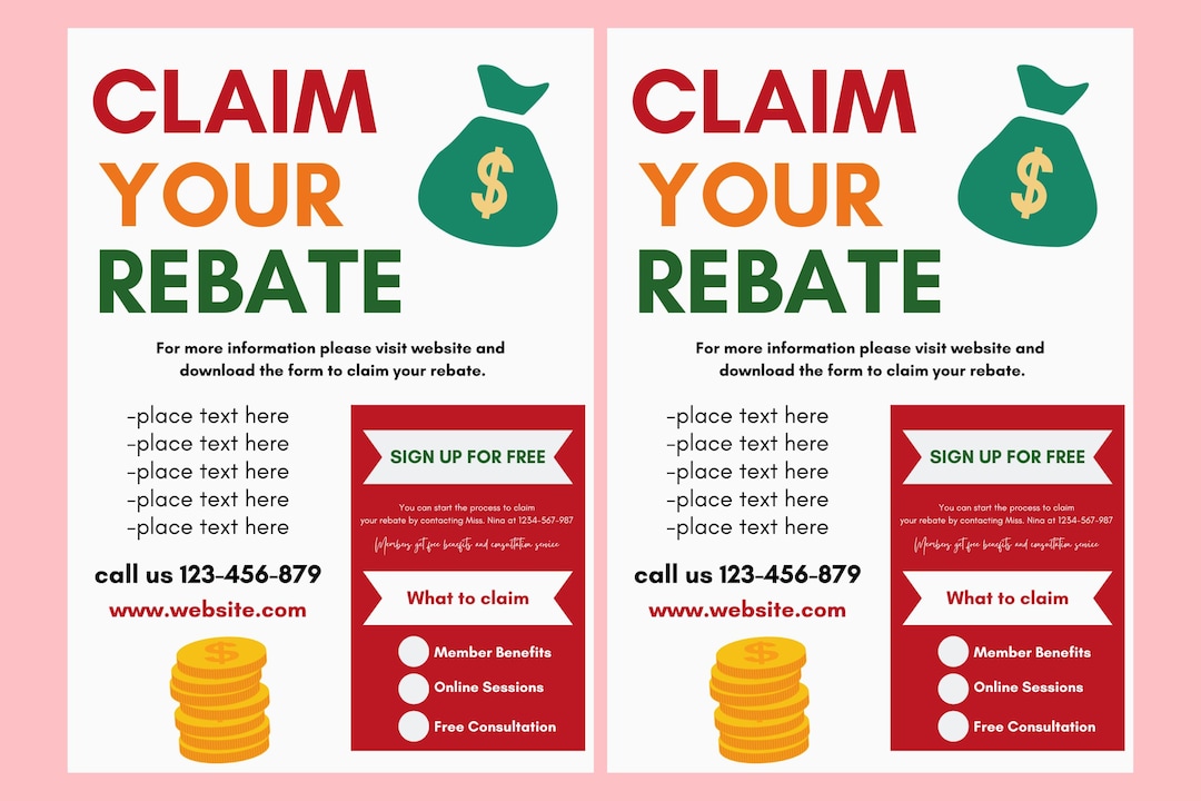 Editable Rebate FLYER CANVA A4 Flyer Template health Poster Editable ...