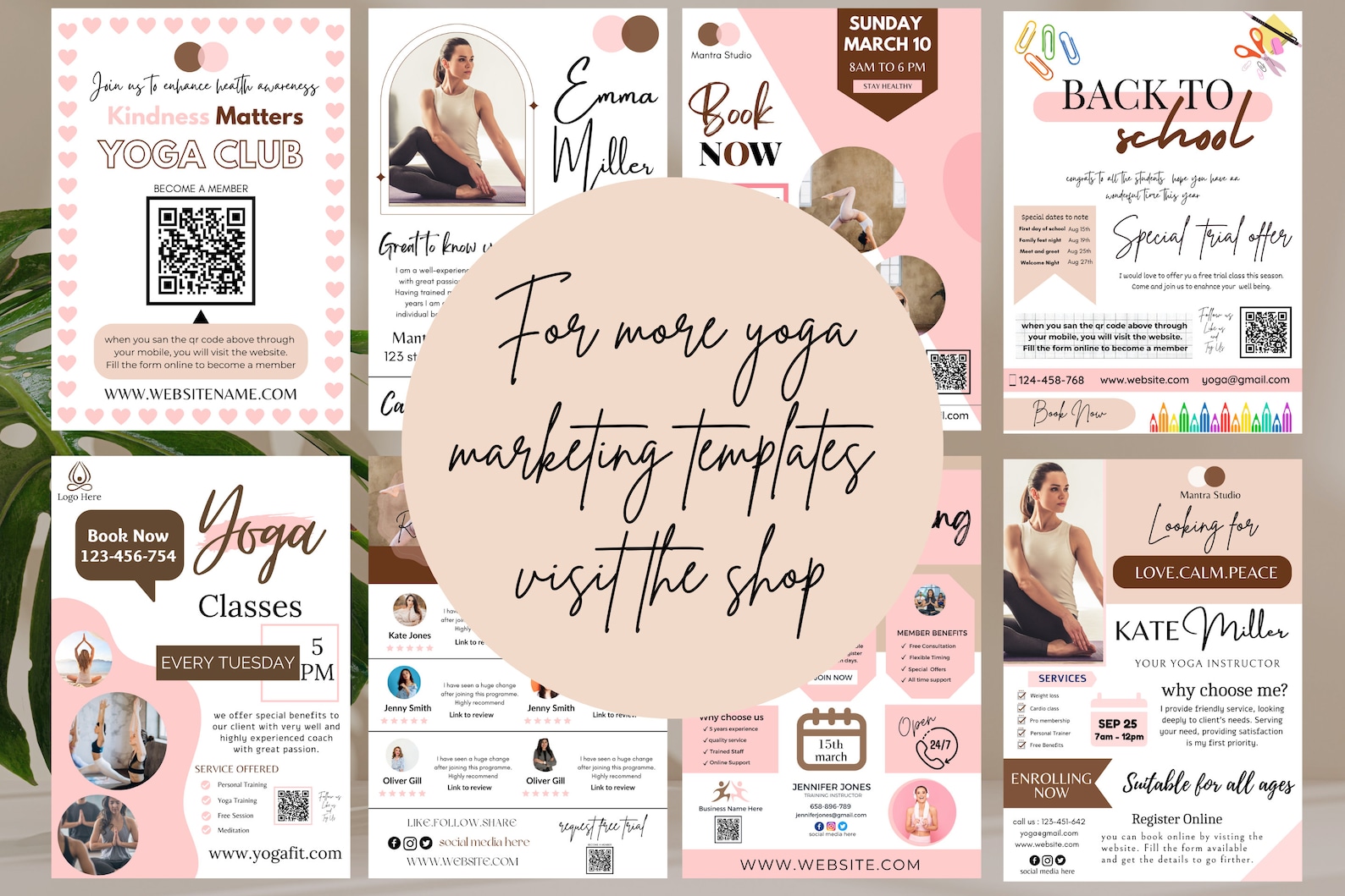 Yoga Flyer Tear off FLYER A4 Coach Flyer Template class Flyer Template ...