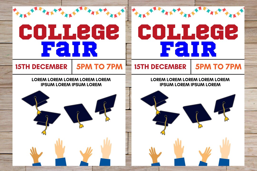 College Fair FLYER CANVA| A4 Flyer Template |health Poster|college Fair ...