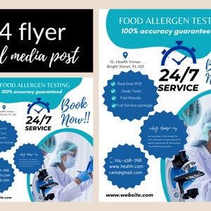 Lab Testing FLYER CANVA A4 Flyer Instagram Banner Health ...