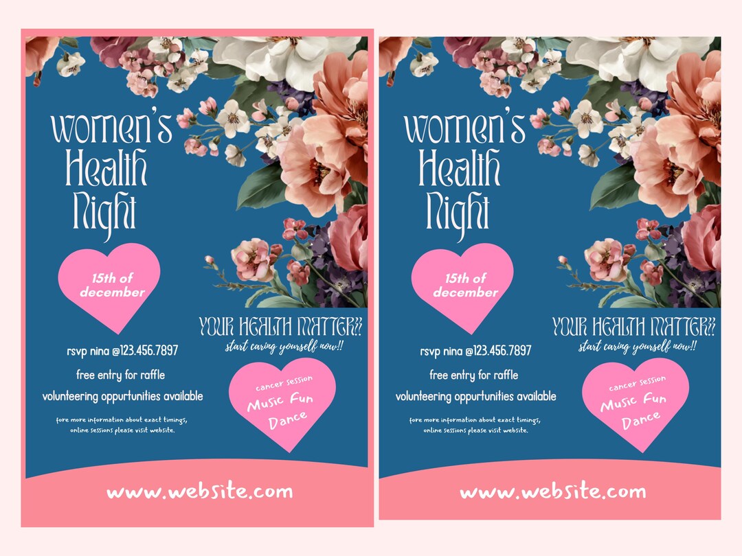 Health Night FLYER CANVA| A4 Flyer Template |health Poster|editable ...