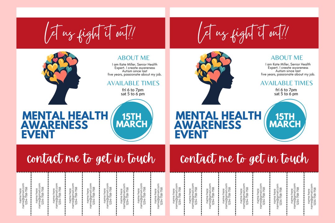 Depression Health FLYER CANVA| A4 Flyer| Chronic Illness |health Poster ...