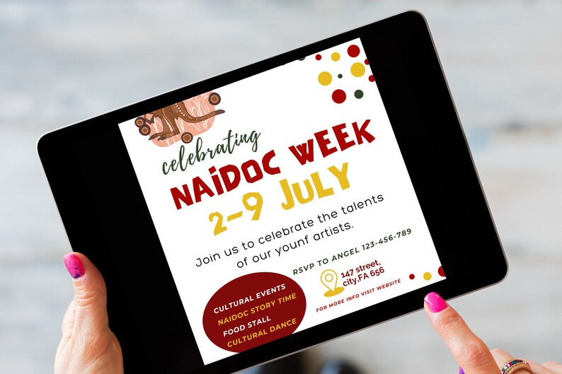 Editable Naidoc FLYER CANVA|A4 Flyer Template |health Poster|editable ...