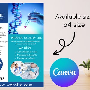 Dna Health FLYER CANVA| A4 Flyer Template |health Poster| Editable|diy ...