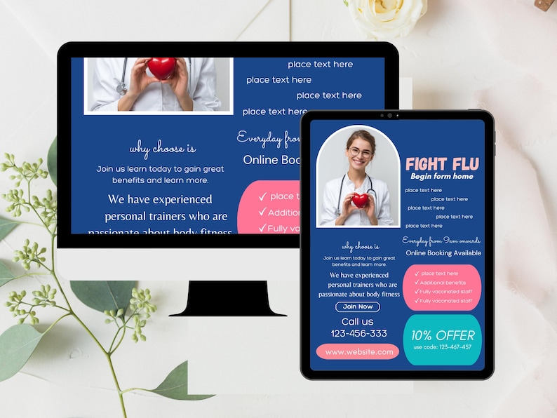 Flu Health FLYER CANVA| A4 Flyer Template |health Poster| Editable ...