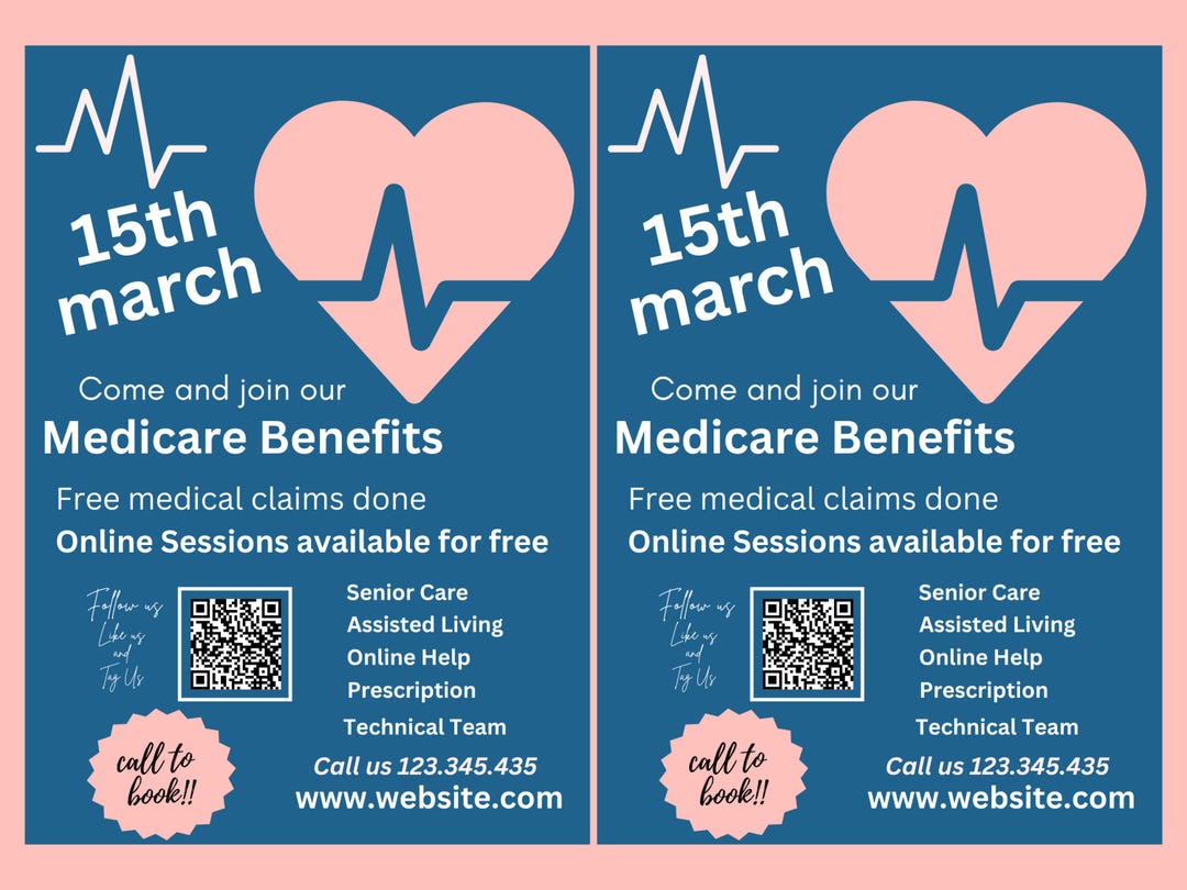 Medicare Health FLYER CANVA| A4 Flyer Template |health Poster|editable ...