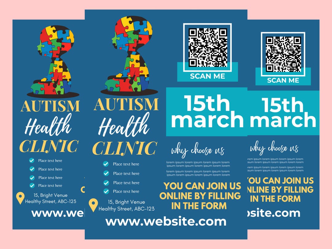 Autism Health FLYER CANVA| A4 Flyer Template |health Poster|editable ...