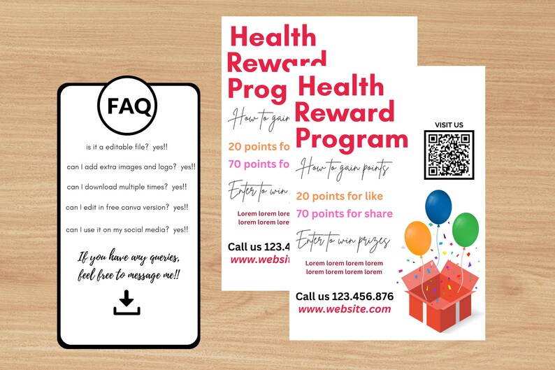 Reward Health FLYER CANVA| A4 Flyer Template |health Poster|editable ...