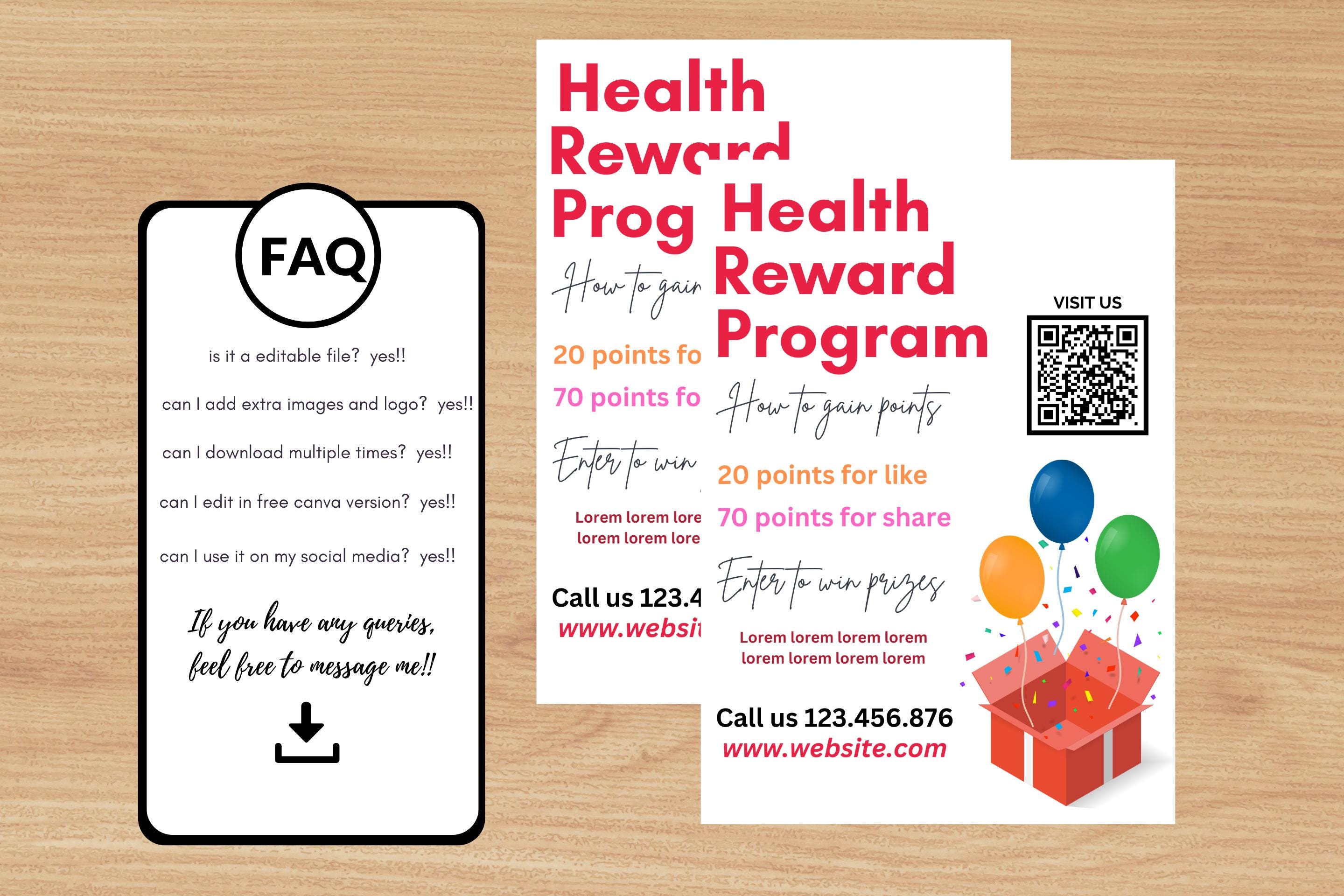 Reward Health FLYER CANVA| A4 Flyer Template |health Poster|editable ...