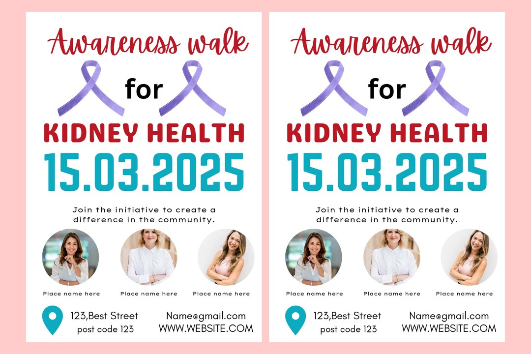 Kidney Health FLYER CANVA| A4 Flyer Template |health Poster| Breast ...
