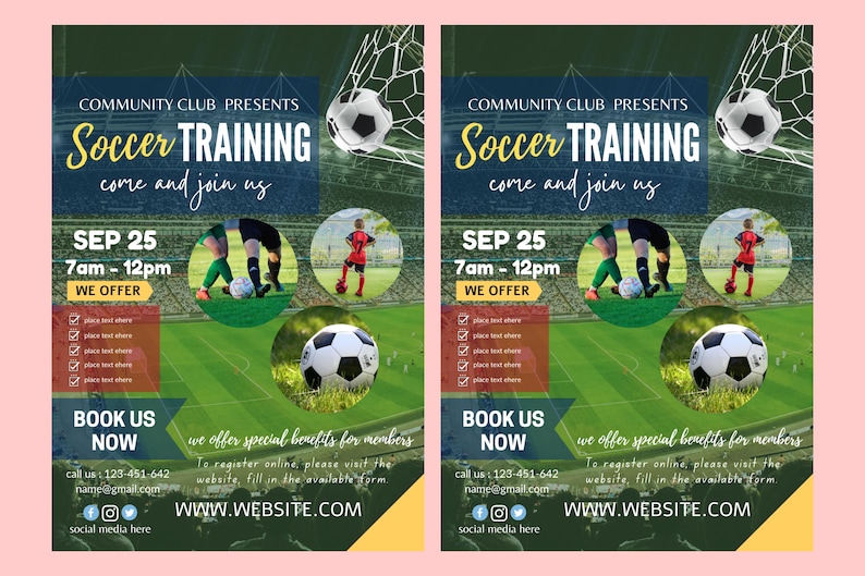 Soccer Coach FLYER CANVA| A4 Flyer Template |health Poster| Editable ...