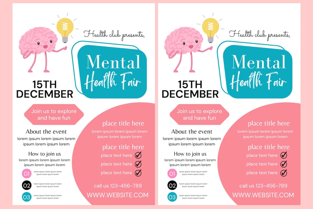 Mental Health FLYER CANVA| A4 Flyer Template |health Poster| Editable ...