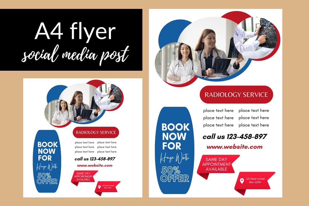 Editable Radiologist Flyer CANVA|A4 Flyer| Radiologist Instagram Post ...