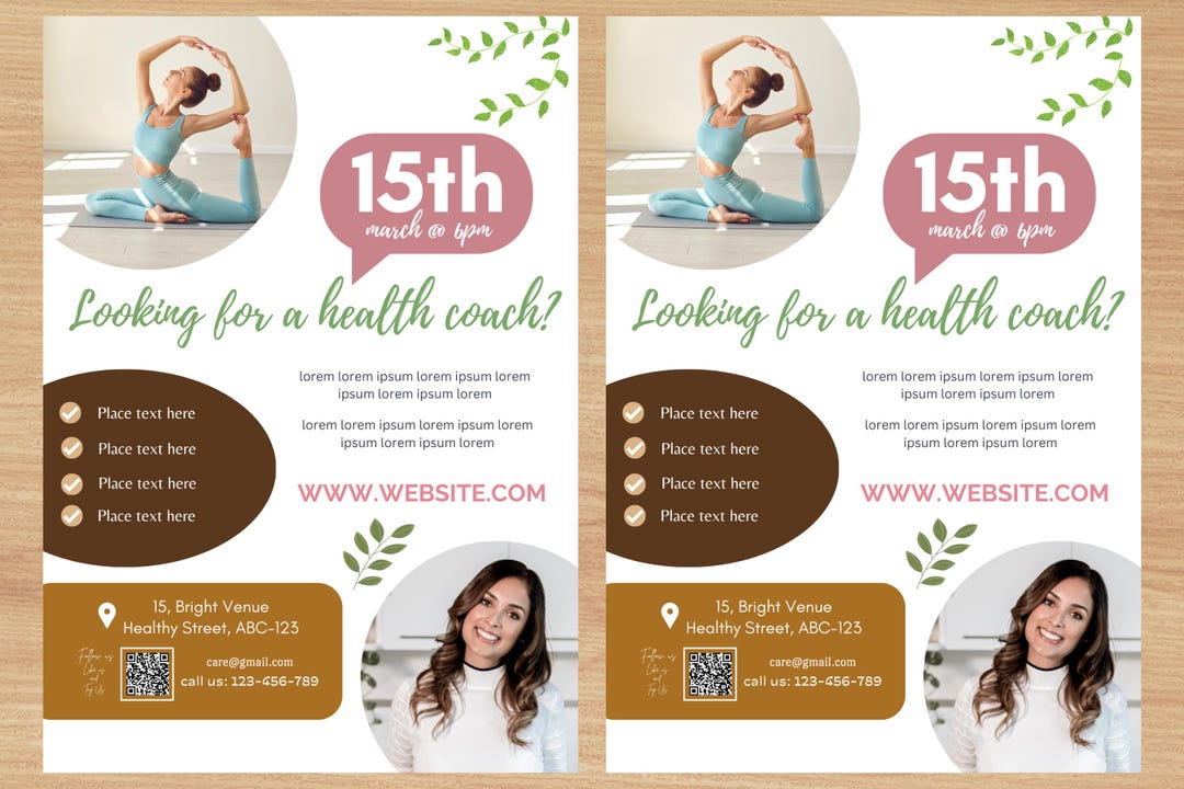 Boho Health FLYER CANVA| A4 Flyer Template |health Poster| Editable ...