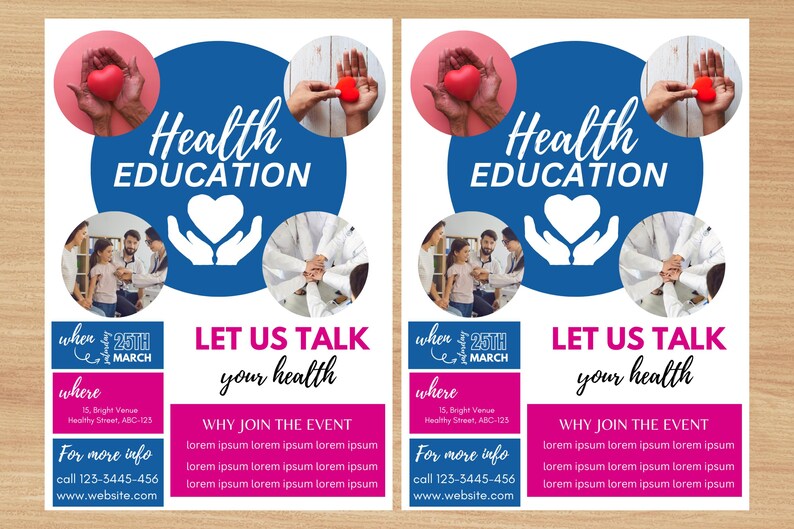 Health Fair FLYER CANVA| A4 Flyer Template |health Poster| Editable ...