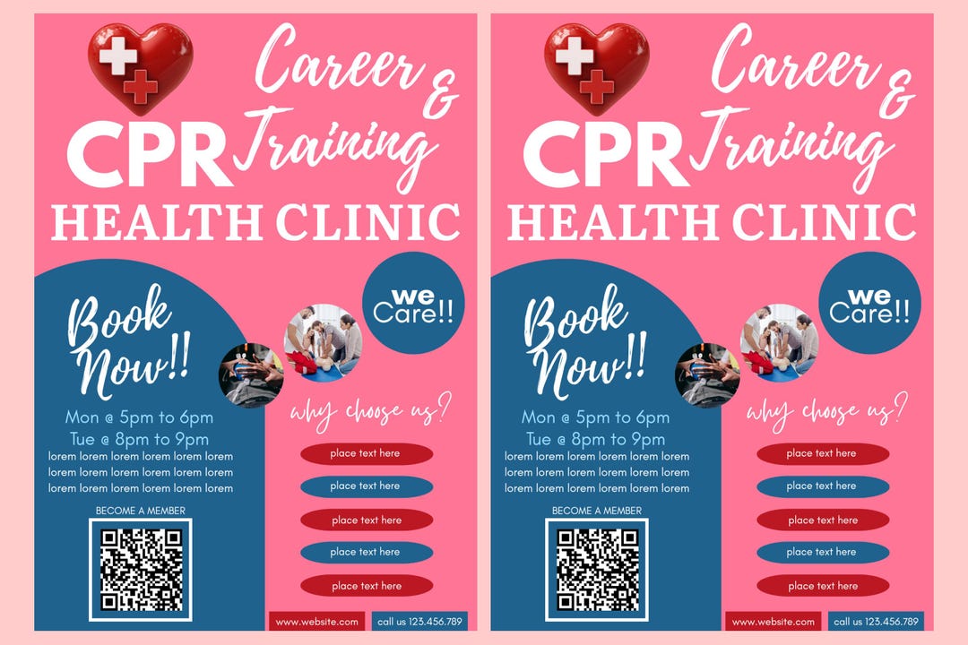 Cpr Health FLYER CANVA| A4 Flyer Template |health Poster| Editable|diy ...