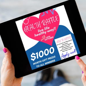 Health Raffle FLYER CANVA| A4 Flyer Template |health Poster|editable ...