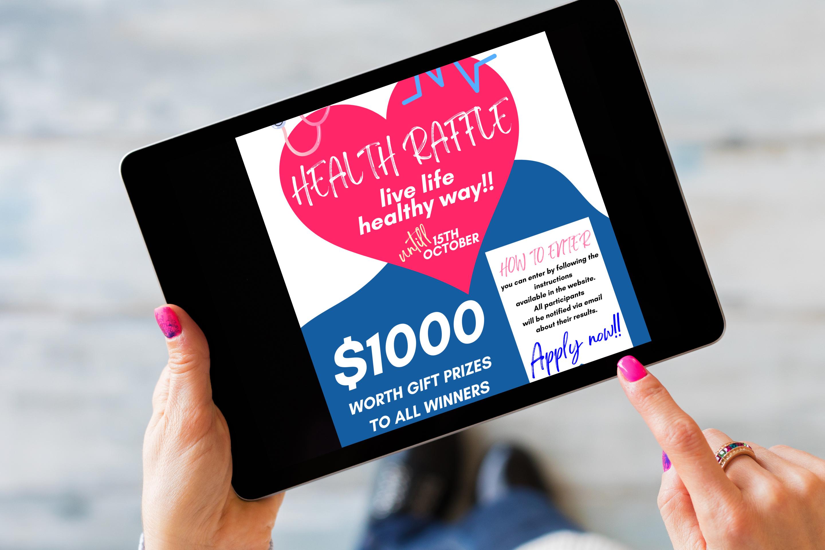 Health Raffle FLYER CANVA| A4 Flyer Template |health Poster|editable ...