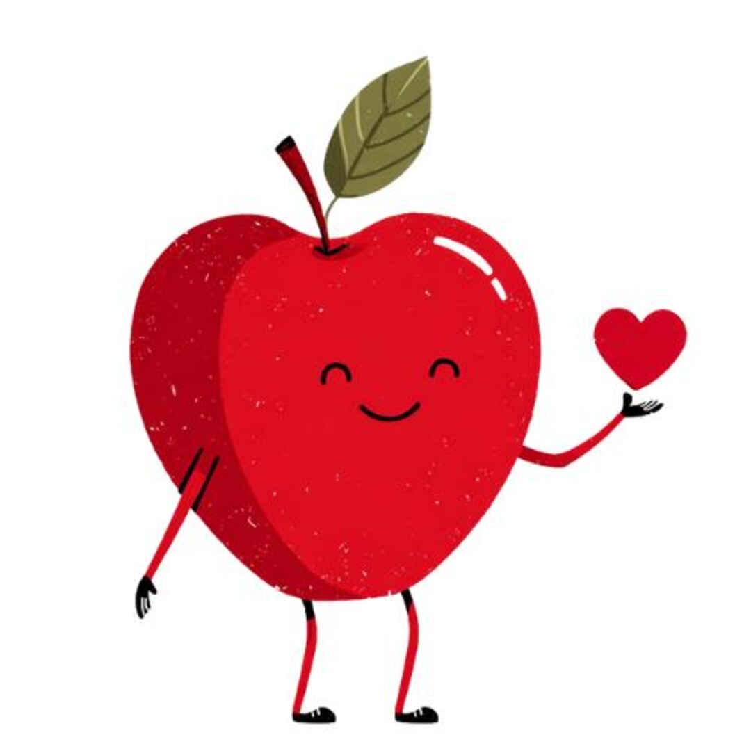 Apple Health Png| Kids Gift |health Poster| Social Media Flyer| Heart ...
