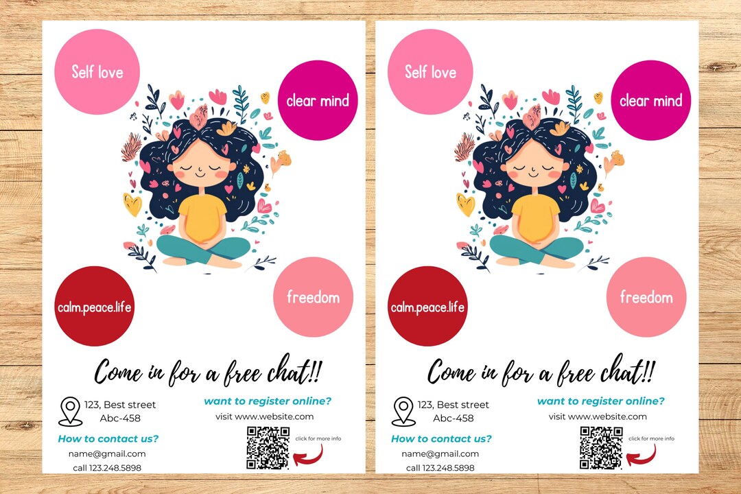 Health Anxiety FLYER Canvas| A4 Flyer Template |health Poster| Editable ...