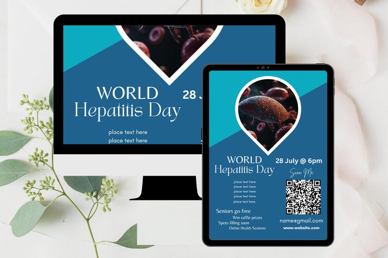 Hepatitis Health FLYER CANVA| A4 Flyer Template |health Poster|editable ...