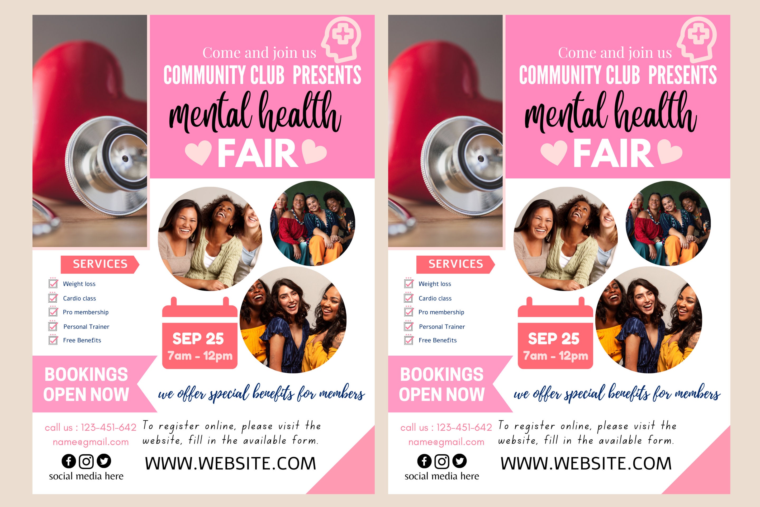 Health Coach FLYER CANVA| A4 Flyer Template |health Poster| Editable ...