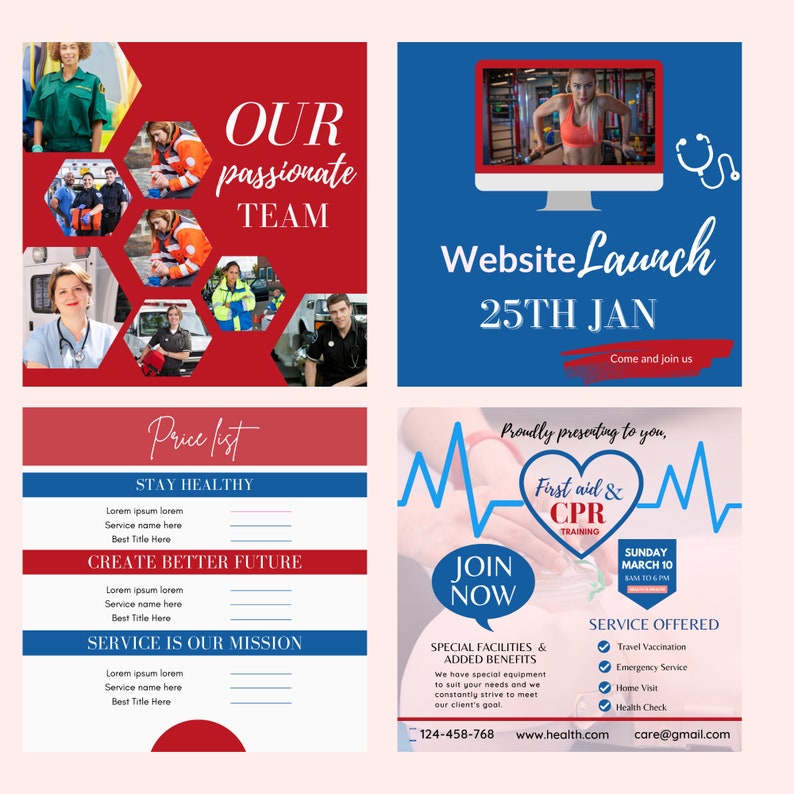Cpr Health FLYER Canva| Social Media Flyer| CPR Instagram Post |web ...