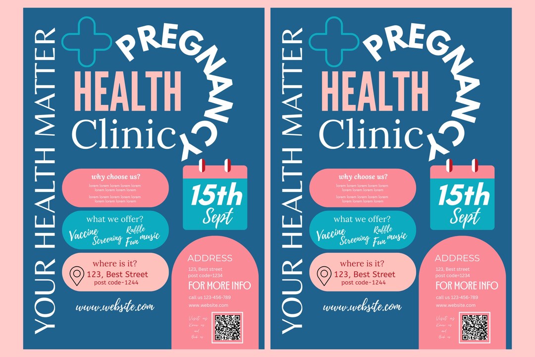 Pregnancy Health FLYER CANVA| A4 Flyer Template |health Poster|editable ...