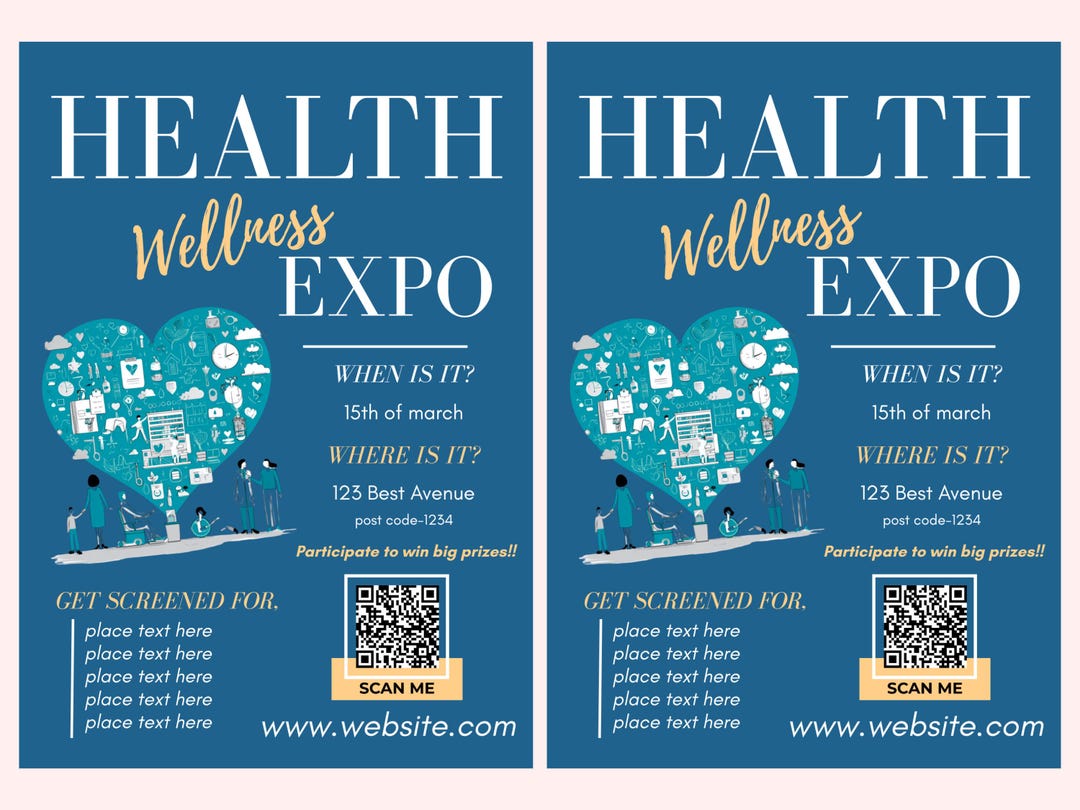 Health Event FLYER CANVA| A4 Flyer Template |health Poster|editable ...
