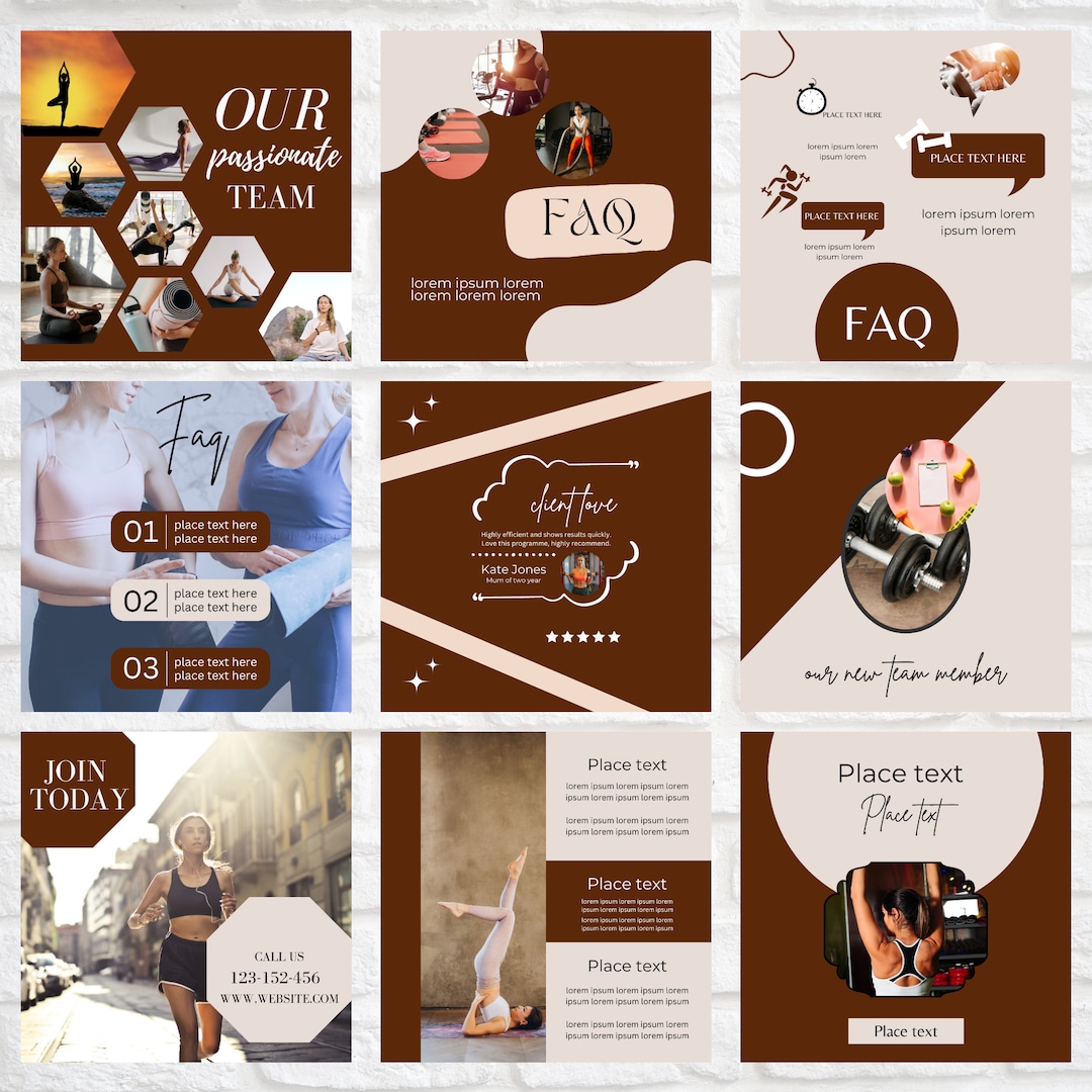 Neutral Health FLYER Canva social Media Flyer Yoga Instagram neutral ...