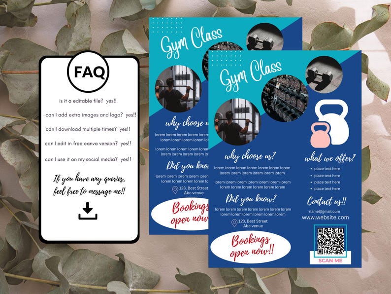 Gym Health FLYER CANVA| A4 Flyer Template |health Poster|editable|diy ...