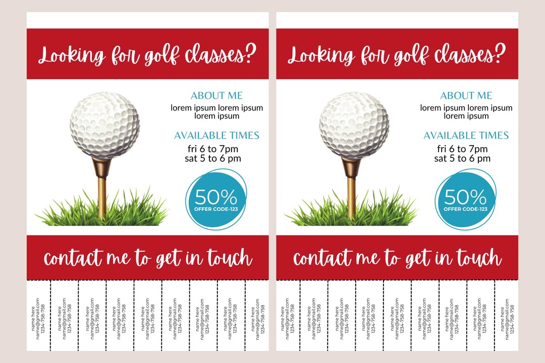 Editable Golf FLYER CANVA| A4 Flyer Template |health Poster| Editable ...