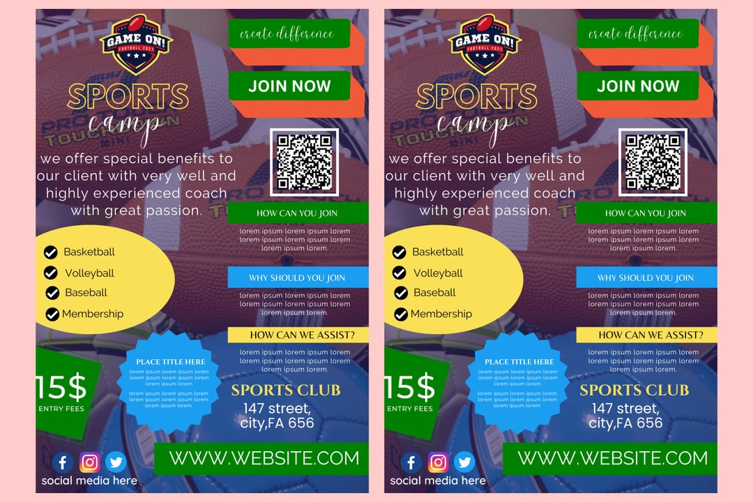 Editable Sports FLYER CANVA| A4 Flyer Template |health Poster| Editable ...