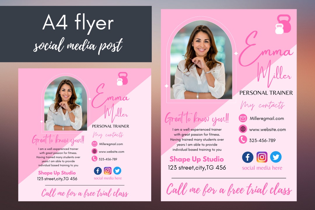 Editable Introduction FLYER Canvaa4 Flyerinstagram Post Templatesocial ...