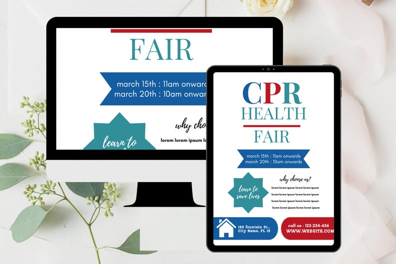 Editable Cpr Flyer CANVA|A4 Flyer| Cpr Instagram Post| Health Poster ...
