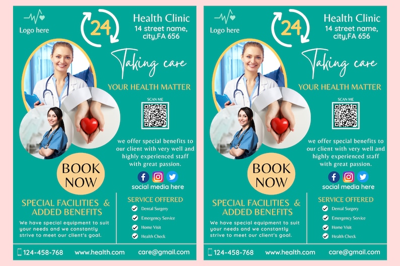 Nurse FLYER CANVA A4 Flyer Template health Poster Editable - Etsy Australia