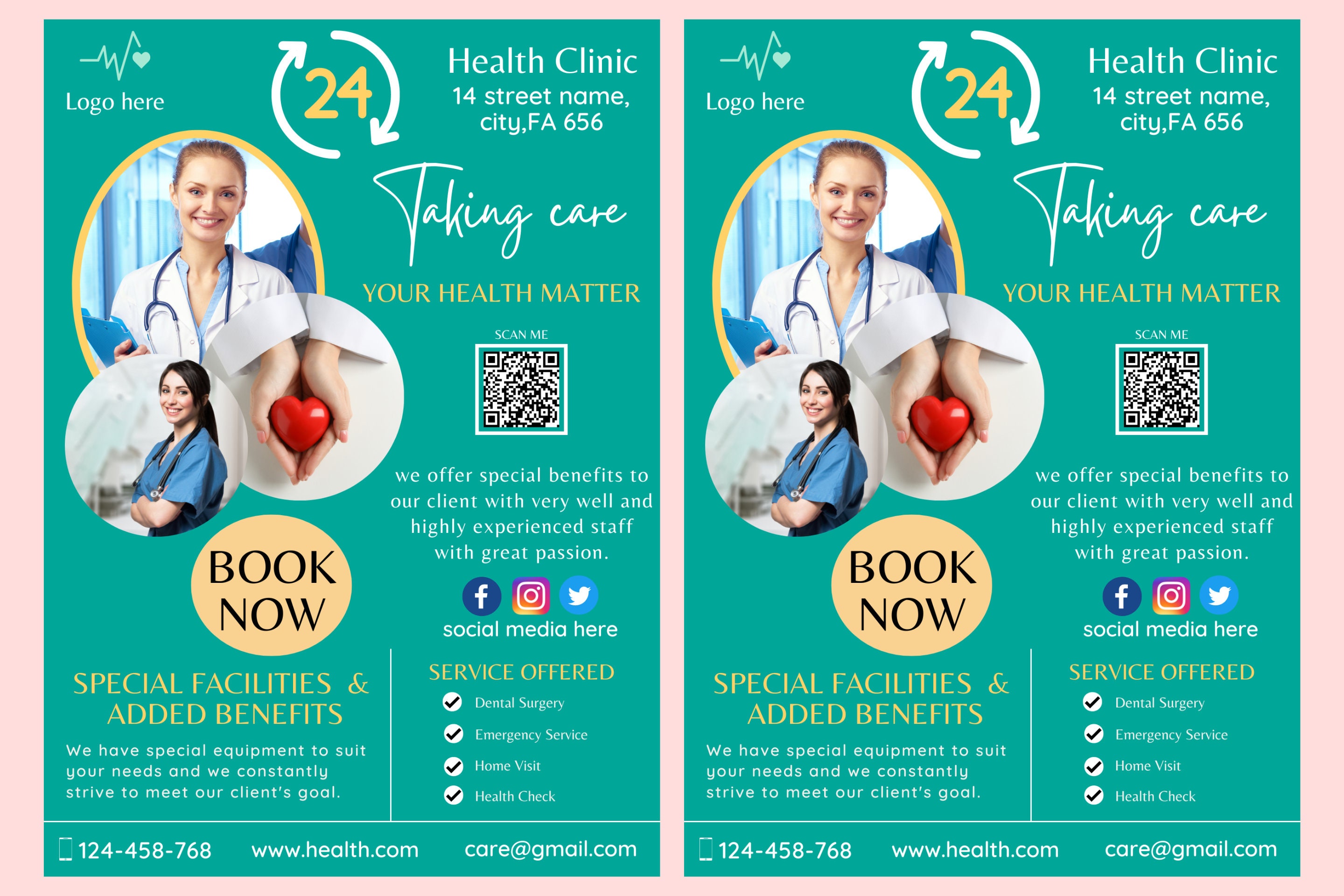 Health Care FLYER CANVA| A4 Flyer Template |health Poster| Editable ...