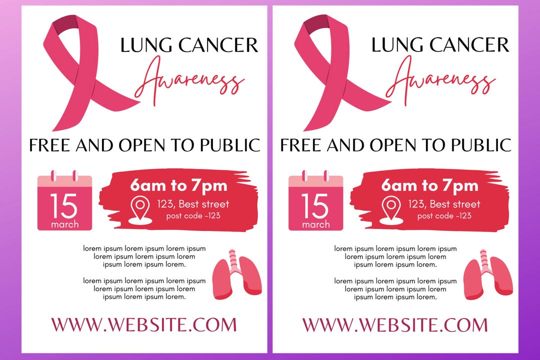 Cancer Health FLYER CANVA| A4 Flyer| Lung Cancer Flyer |health Poster ...