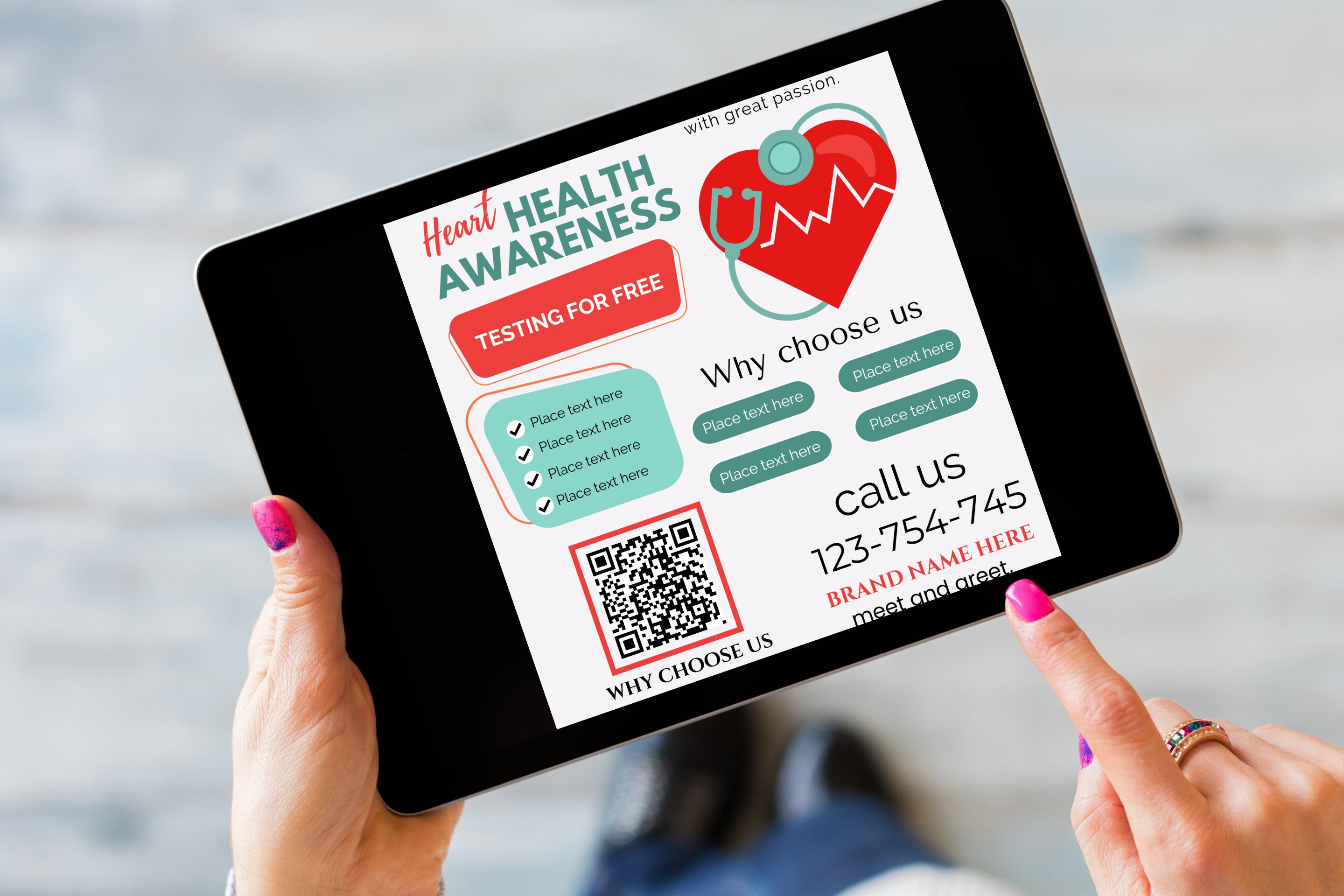 Heart Health FLYER CANVA| A4 Flyer|health Poster|editable|diy |heart ...