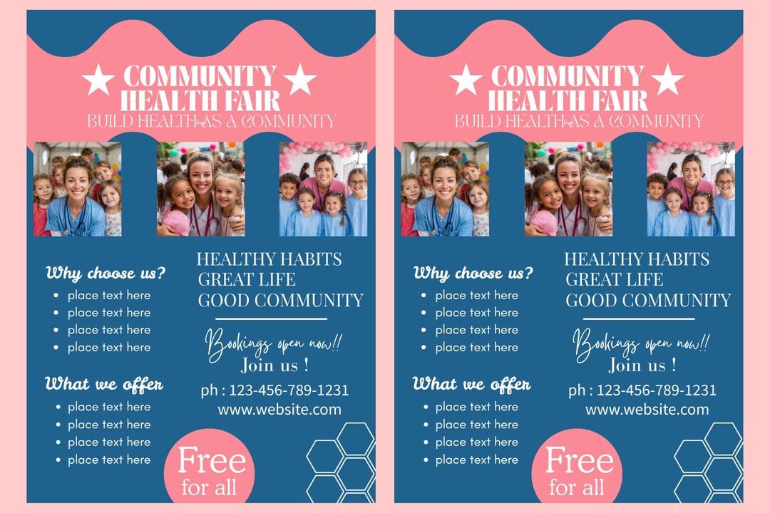 Health Event FLYER CANVA| A4 Flyer Template |health Poster| Community ...