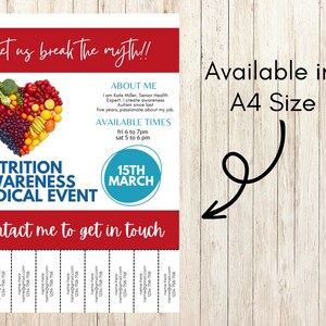 Nutrition Health FLYER CANVA| A4 Flyer| Children Health| School Nurse ...